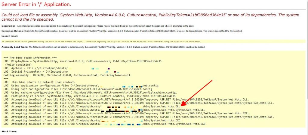 Could Not Load File Or Assembly Systemweb Version4000 Cultureneutral